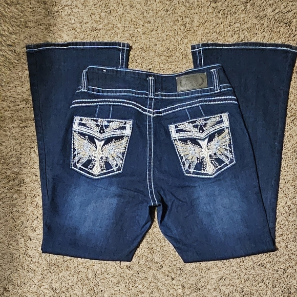 H & Y Premium Collection | Jeans | Hy Sexy Rhinestone Studded Flare ...